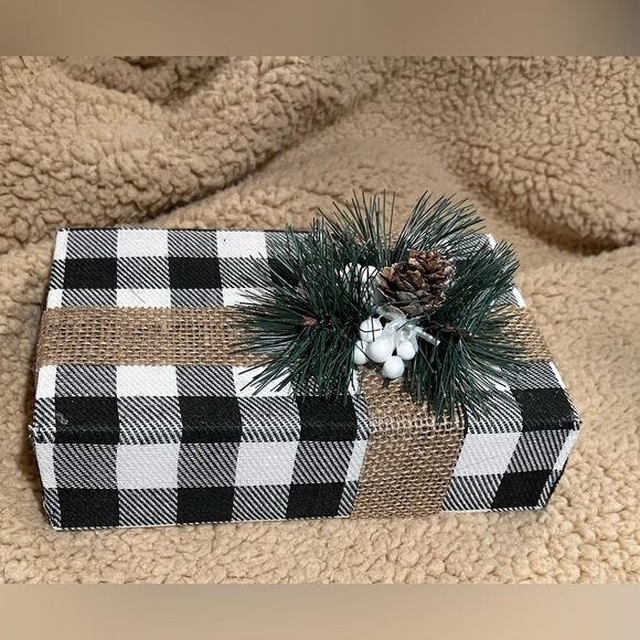 Holiday | Nwtfarmhouse Wooden Buffalo Plaid Package | Poshmark